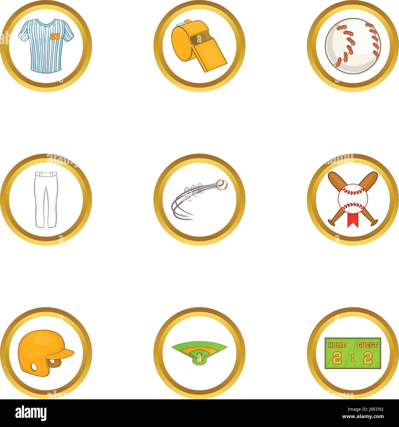 Sport game icons set, cartoon style Stock Vector Image & Art - Alamy