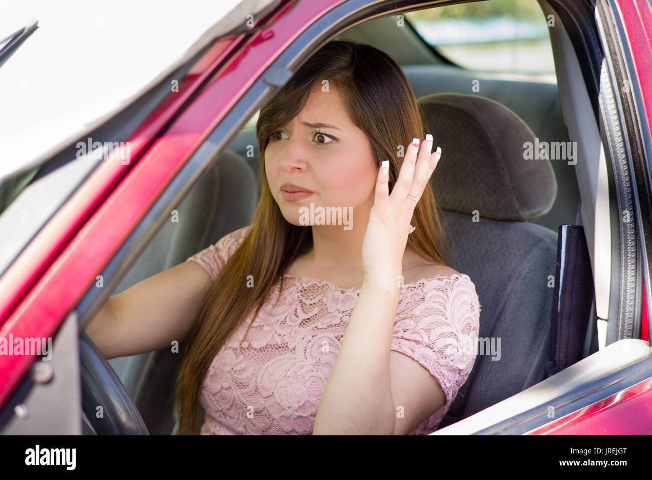 Surprised face driver hi-res stock photography and images - Alamy