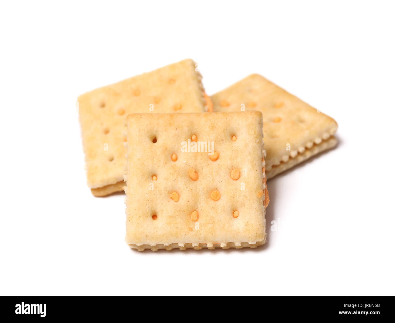 Crackers Isolated on a White Background Stock Photo - Alamy