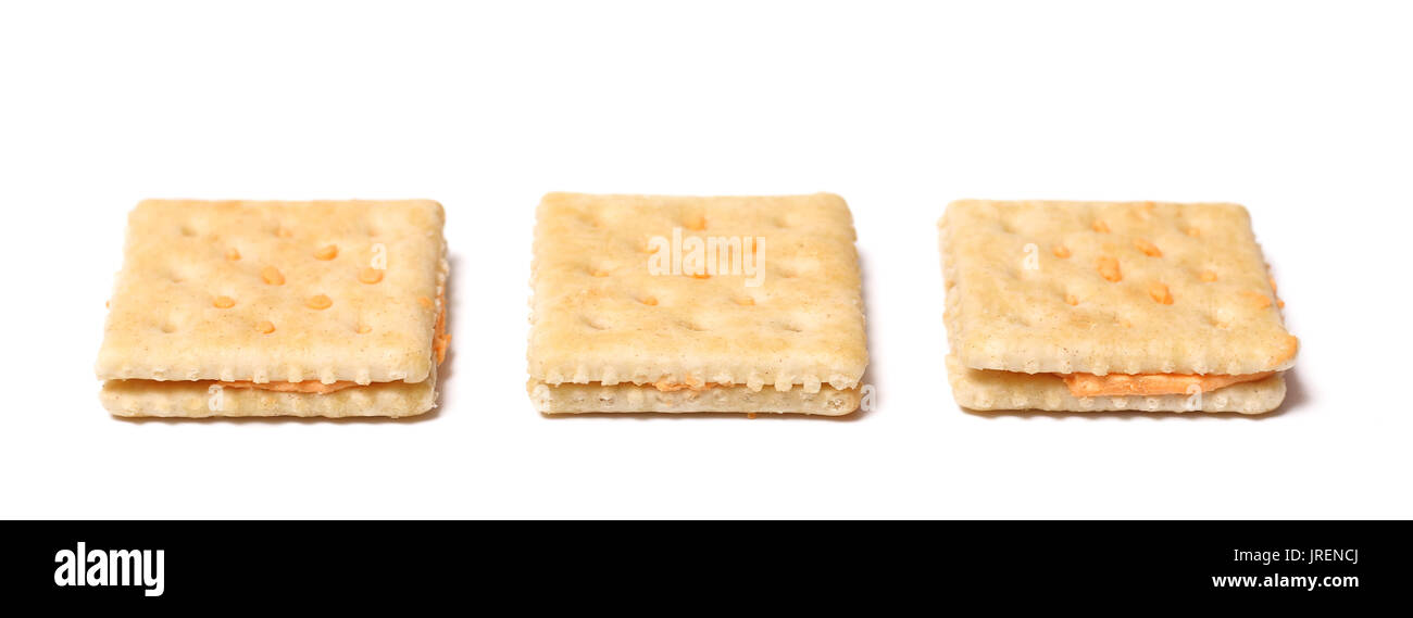 Crackers Isolated on a White Background Stock Photo - Alamy