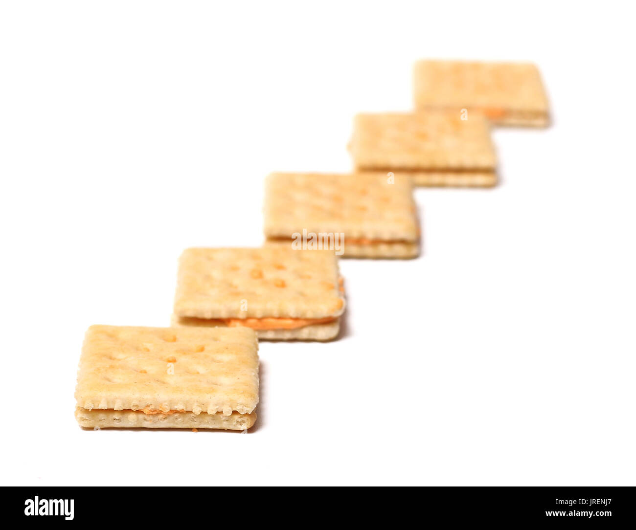 Crackers Isolated on a White Background Stock Photo - Alamy