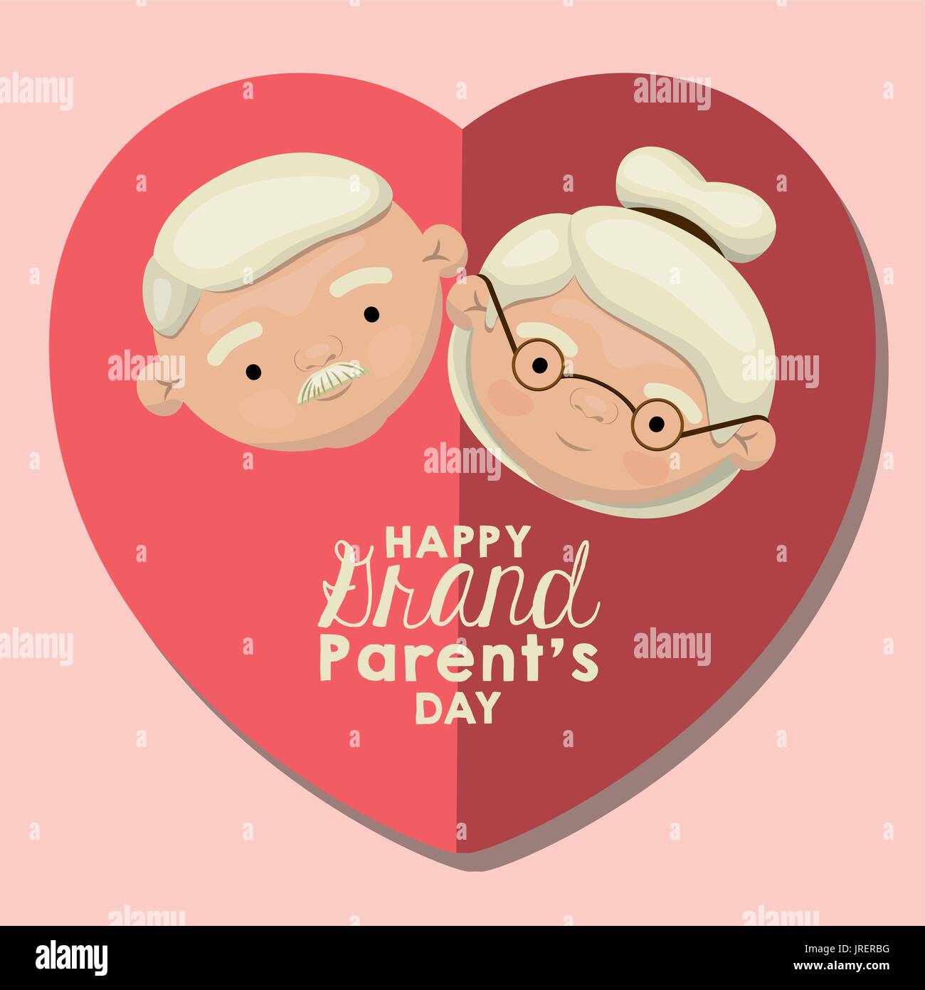 color background of heart shape greeting card with caricature face ...