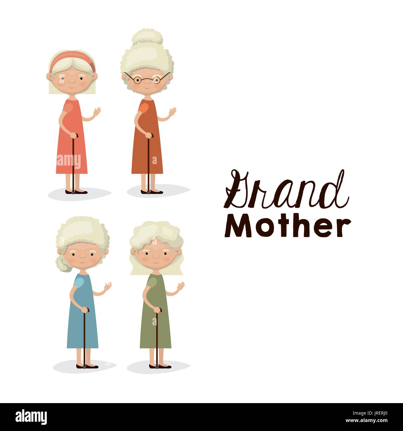 Very old woman full body Stock Vector Images - Alamy