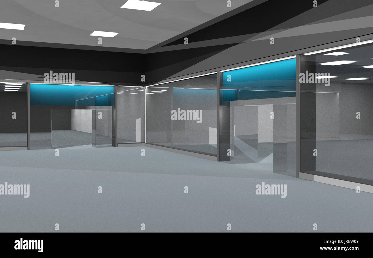 Shopping mall interior 3D illustration render Stock Photo - Alamy