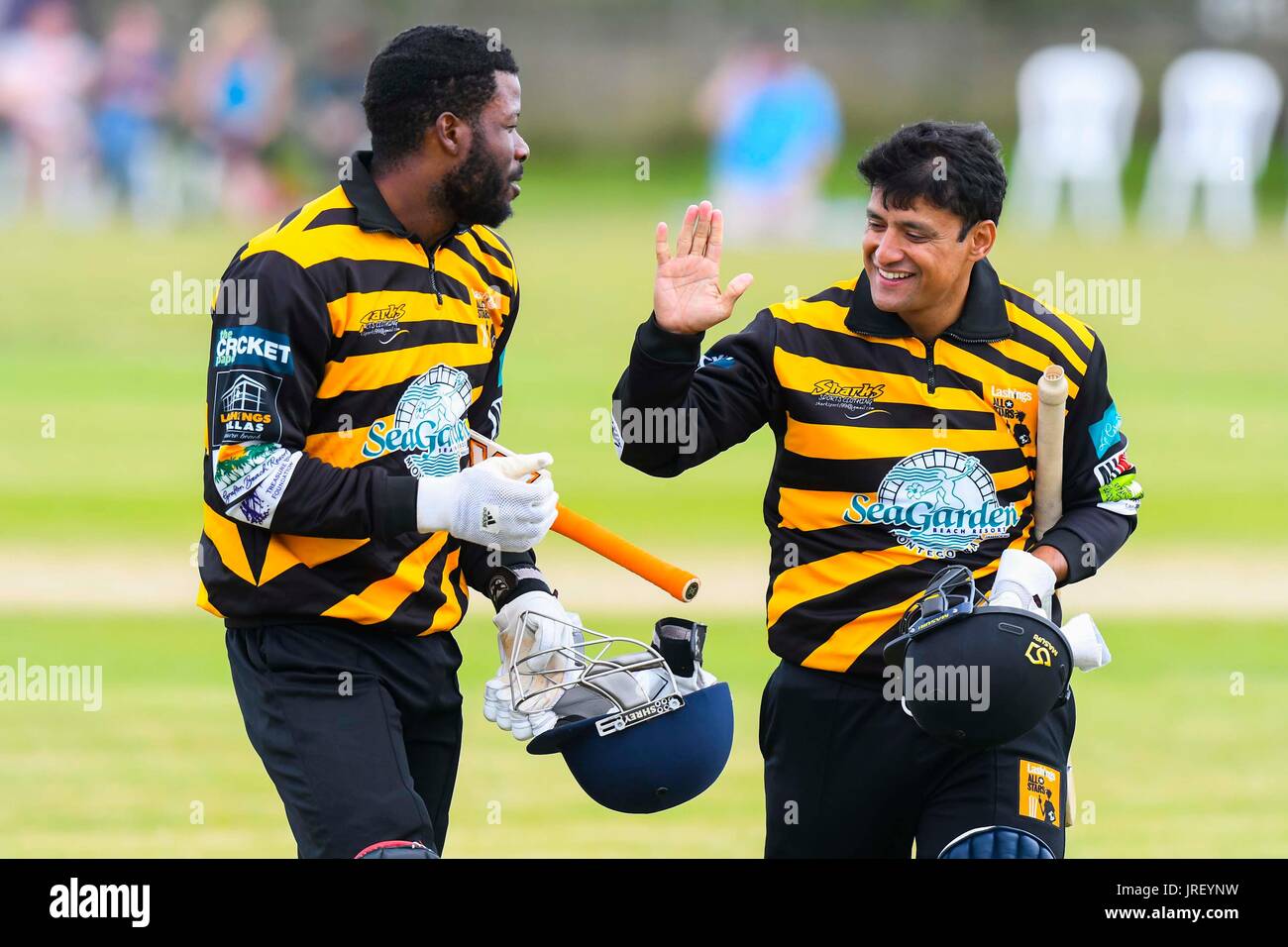 Easton, Portland, Dorset, UK. 4th August 2017. West Indies Kirk Edwards ...