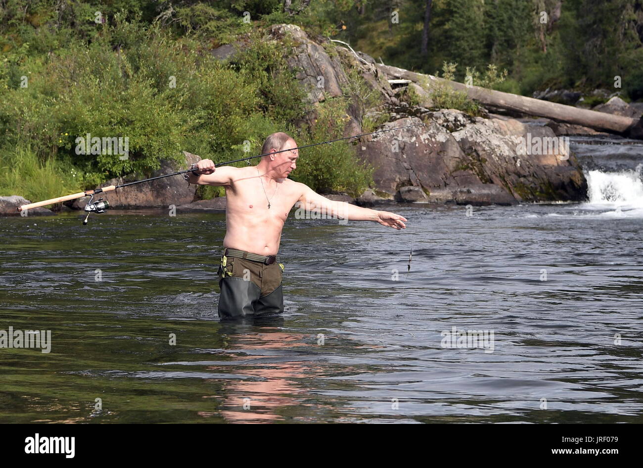 Vladimir Putin Fishing High Resolution Stock Photography and Images - Alamy