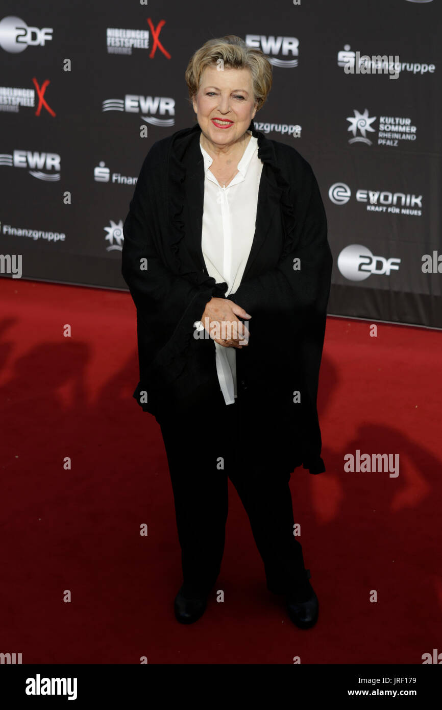 Worms, Germany. 4th August 2017. German actress Marie-Luise Marjan from ...