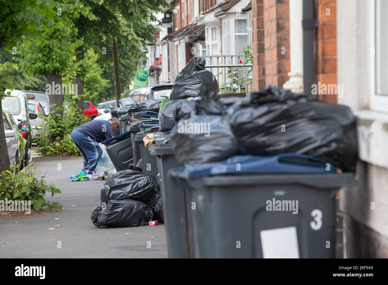 Refuse rubbish garbage builds up as Birmingham Council refuse ...