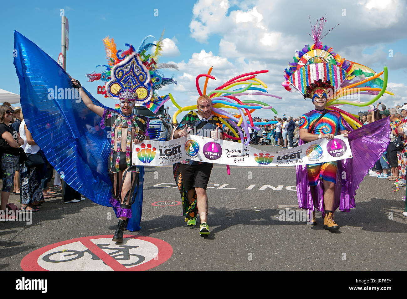 Rainbow banner brighton hi-res stock photography and images - Alamy