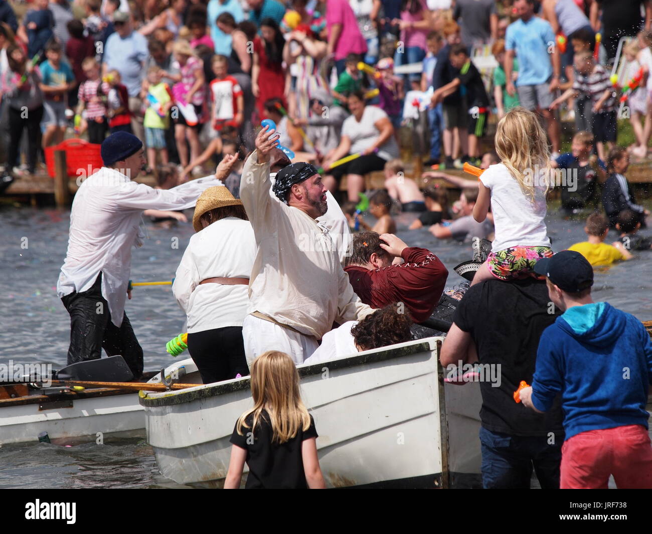Sheerness, Kent, UK. 05 Aug, 2017. Sheppey Pirates 'invade' and stage a ...