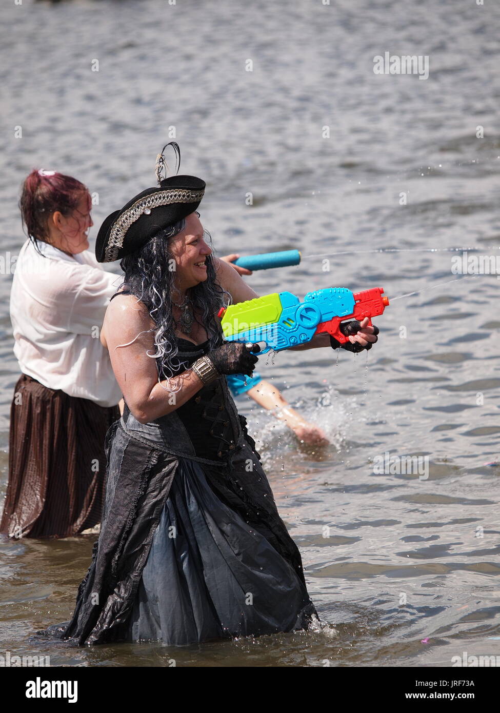 Sheerness, Kent, UK. 05 Aug, 2017. Sheppey Pirates 'invade' and stage a ...