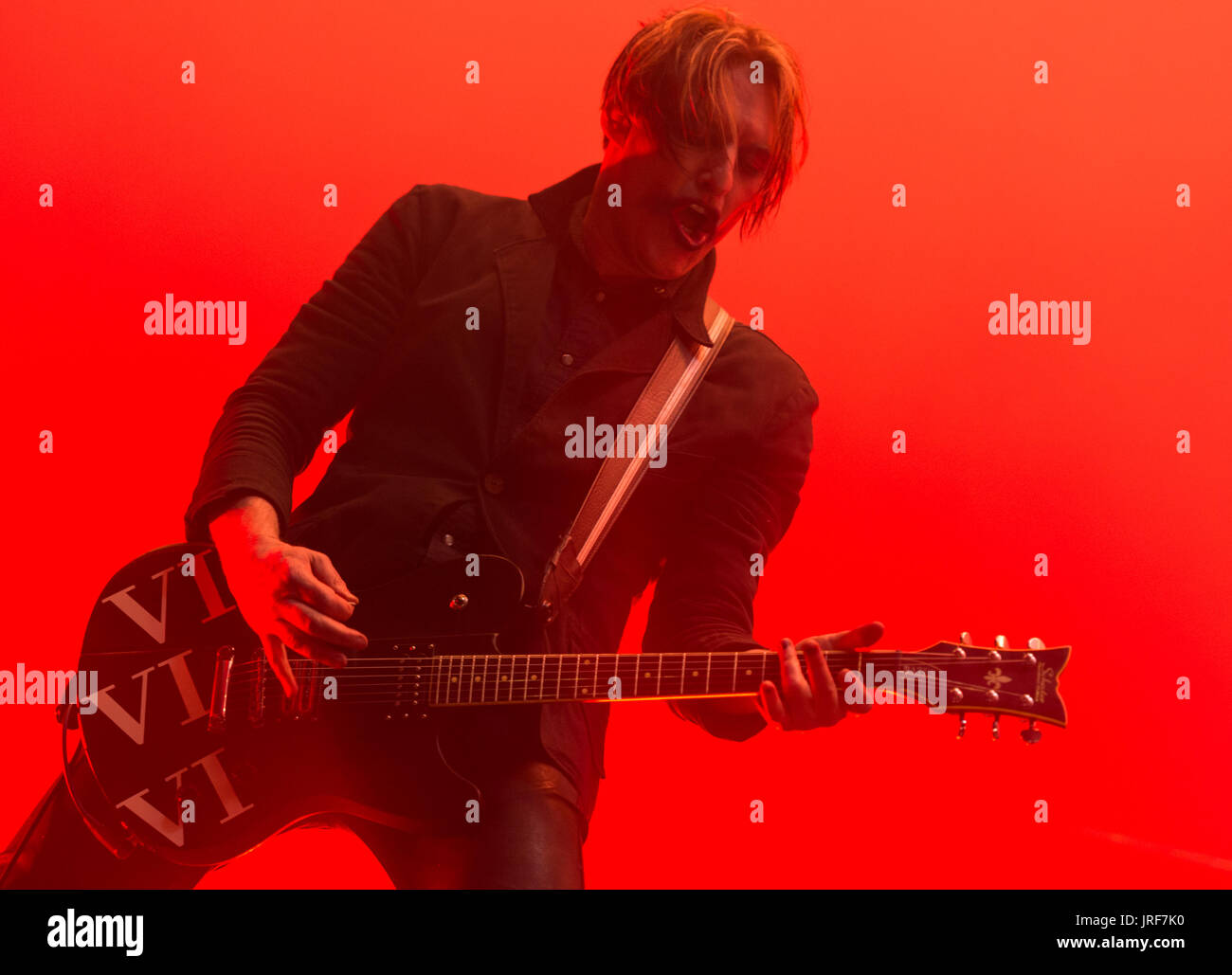 Tyler Bates, guitar player of the American band "Marilyn Manson", is ...