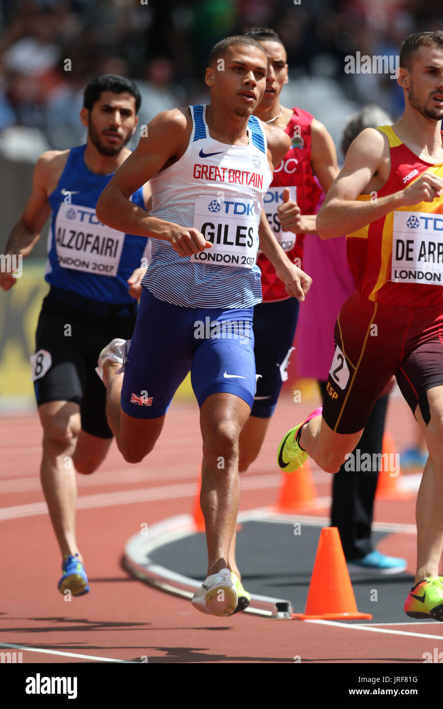 London, Uk. 5th August, 2017. Elliot Giles 800 Metres Iaaf World ...