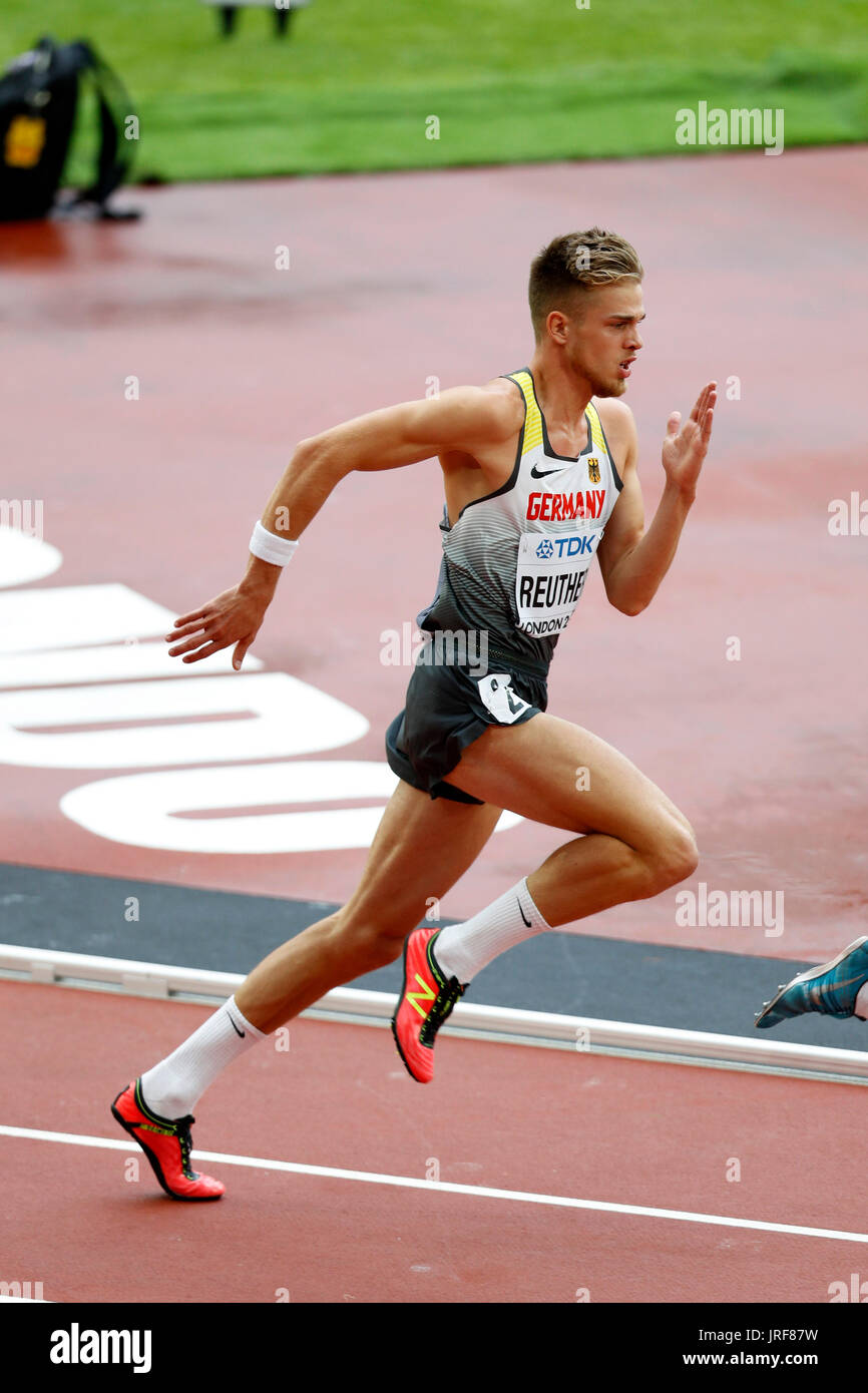 London, UK. 05-Aug-17. Marc REUTHER, competing in the 800m Men's Heat 4 ...