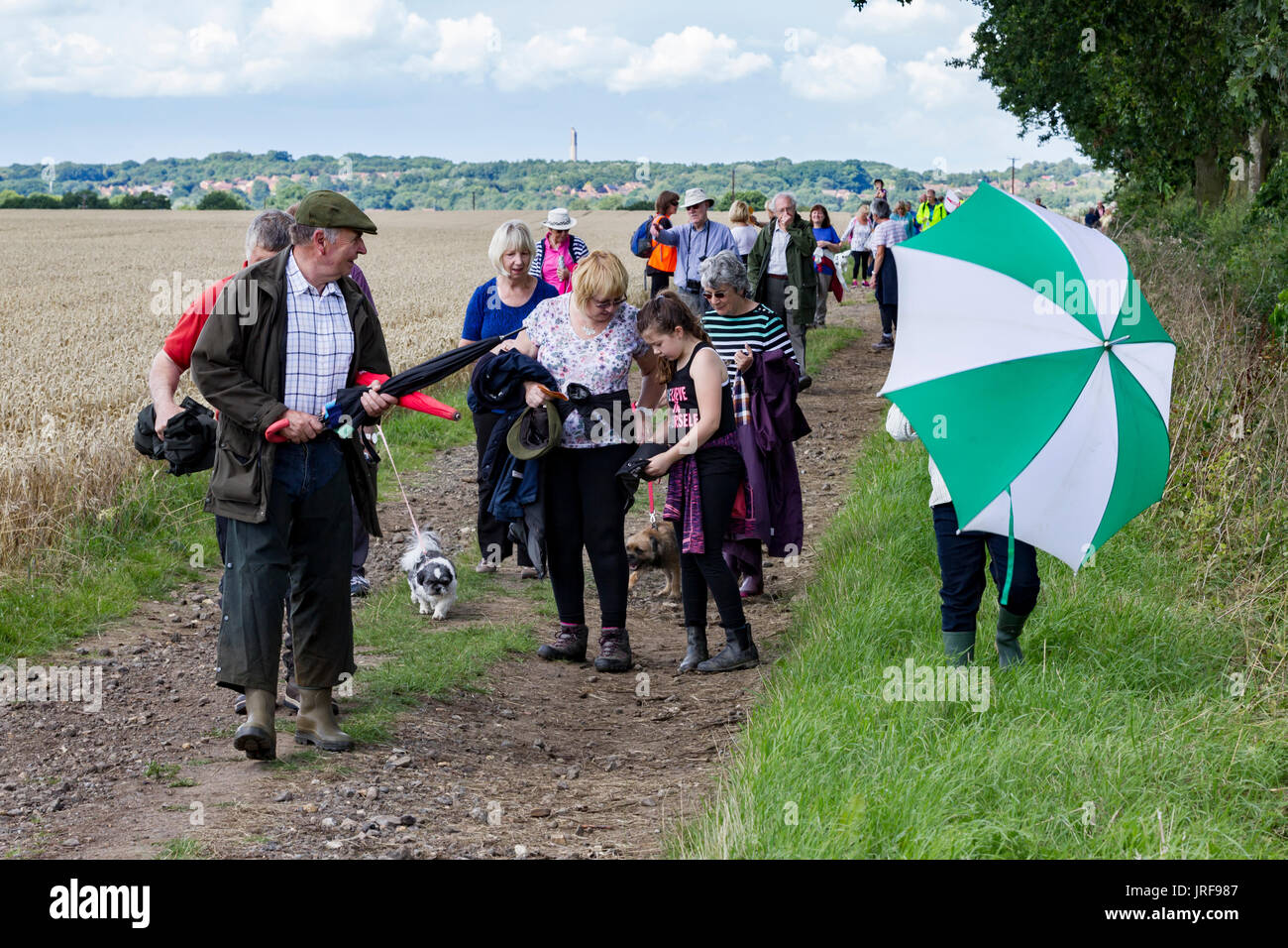Northamptonshire, U.K. 5th August 2017, Protest walk. Stop Rail Central ...