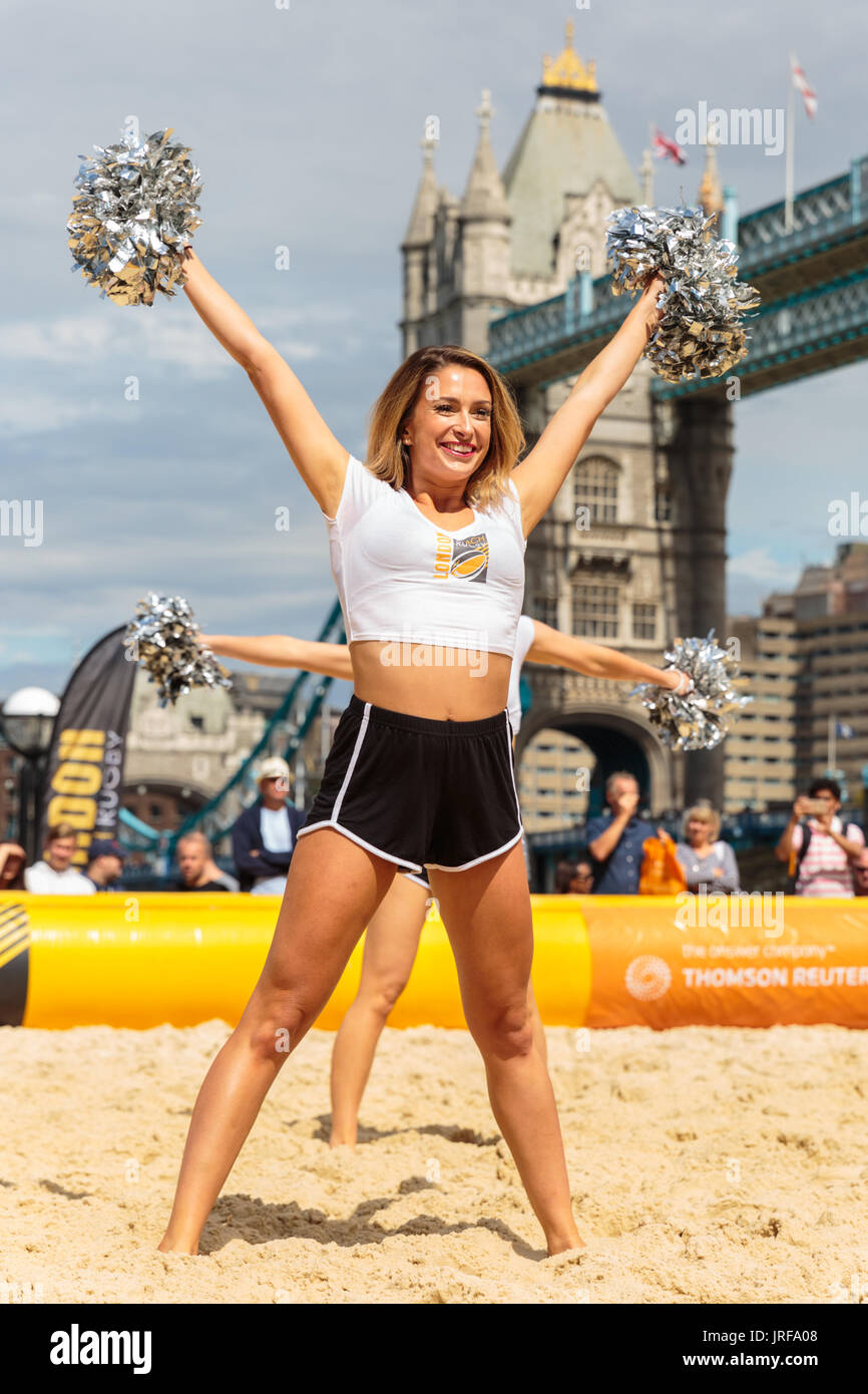 City Hall, London, UK, 5th August 2017. A group of energetic ...