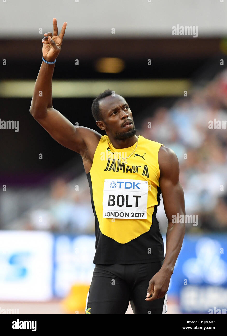 London, Great Britain. 5th Aug, 2017. The Jamaican sprinter Usain Bolt ...