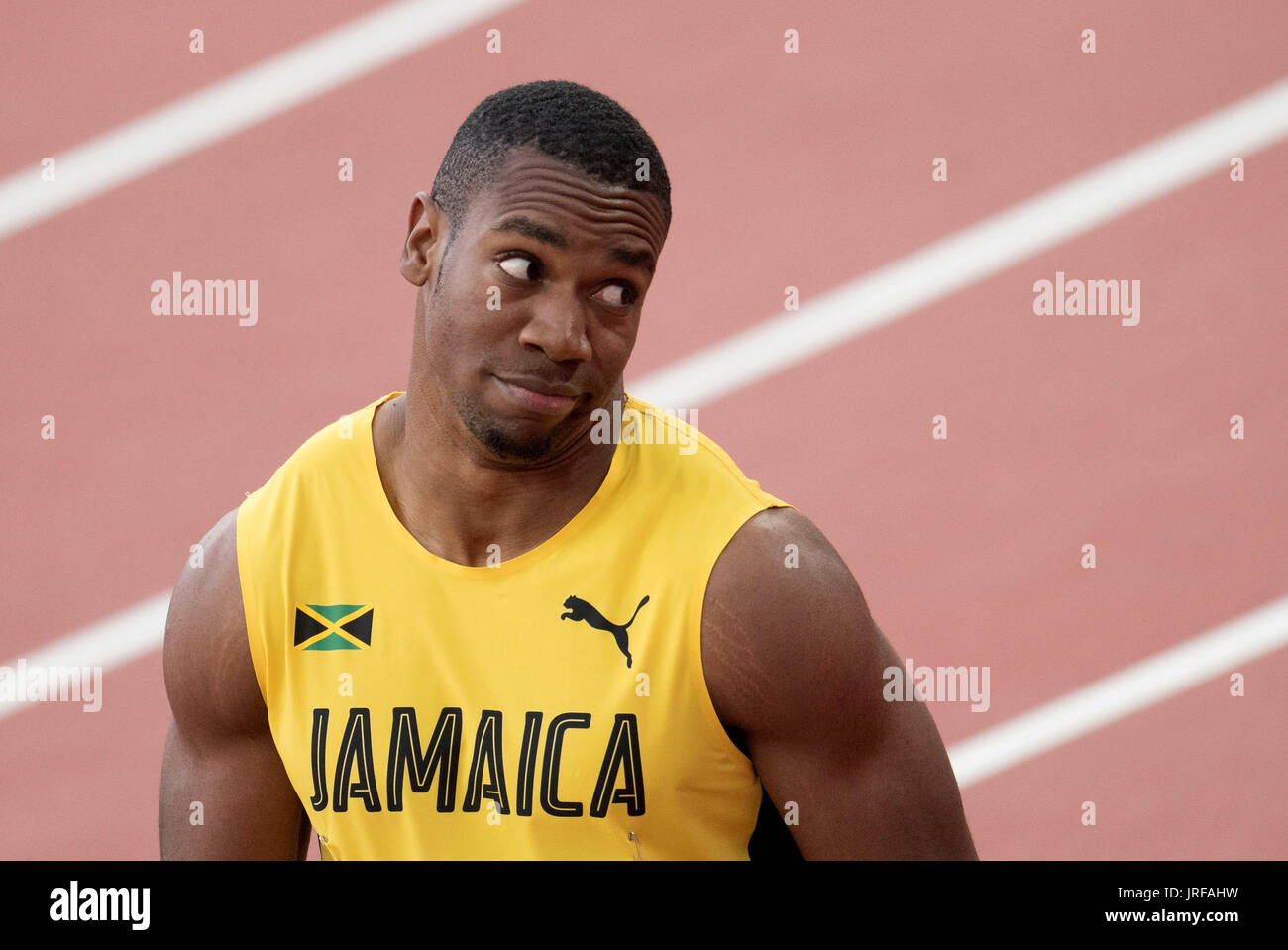 London, Great Britain. 5th Aug, 2017. Jamaica's Yohan Blake is ...