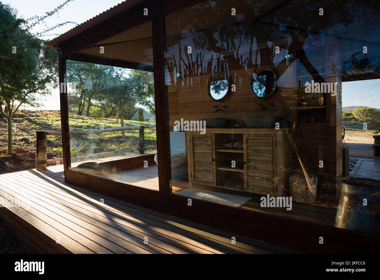 Exterior of house on sunny day Stock Photo - Alamy