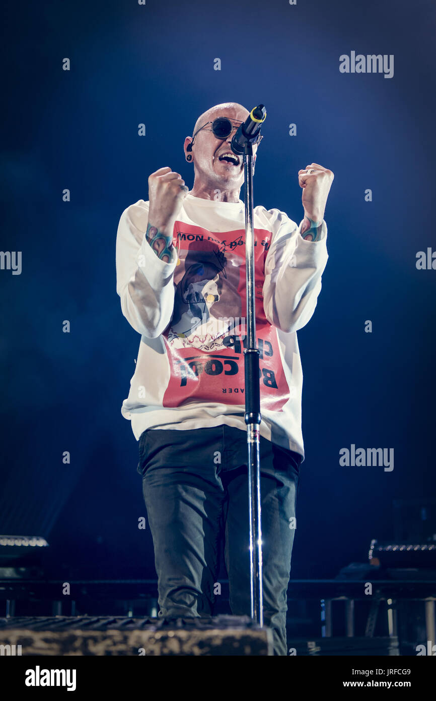 Linkin Park perform live at Brixton Academy Featuring: Linkin Park ...