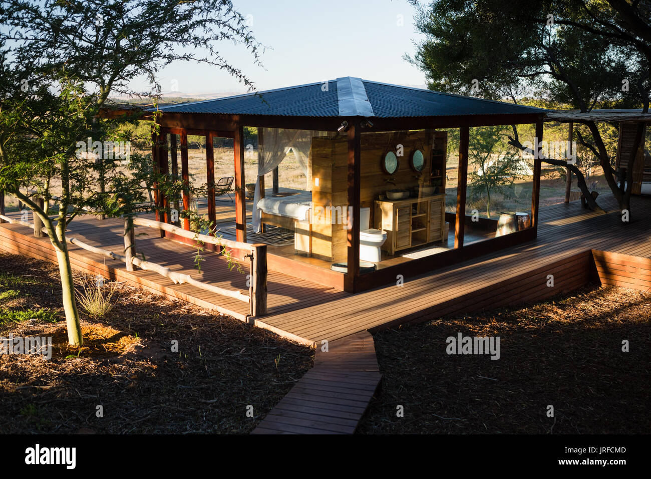 Exterior of house on sunny day Stock Photo - Alamy