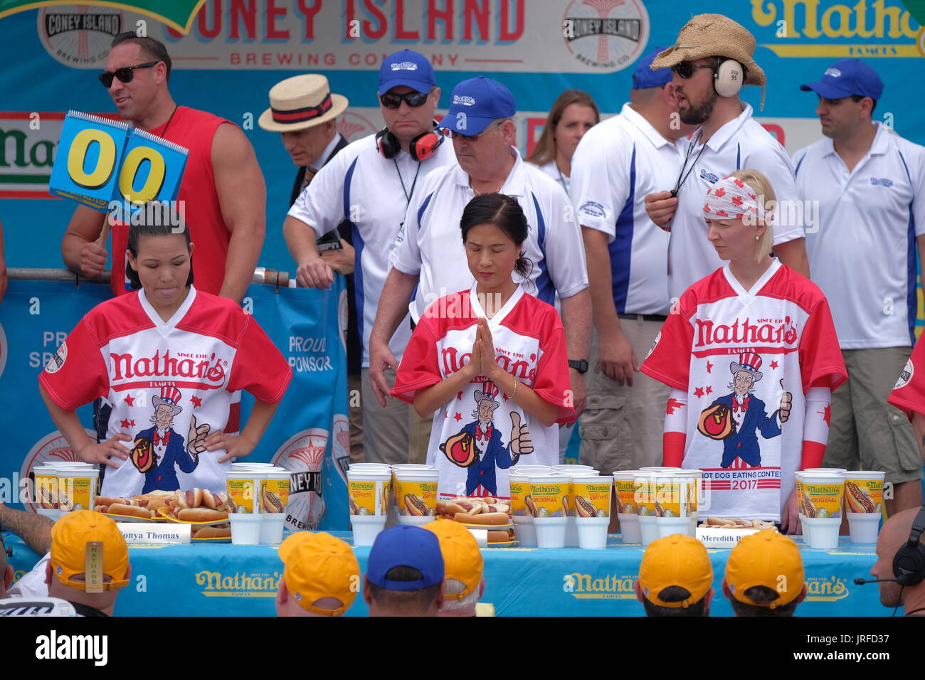 The Annual Nathan's Hot Dog Eating Contest at Coney Island for the ...