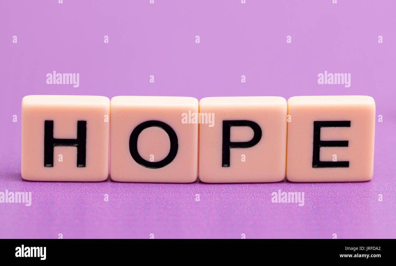Hope Spelled Out in Tiles Stock Photo - Alamy