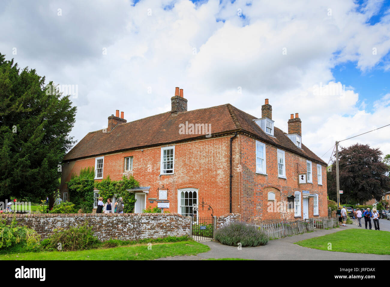 Exterior of rural red brick Jane Austen's House Museum in the village ...