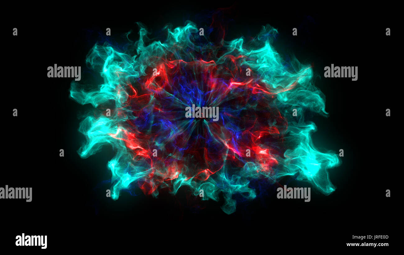 Abstract background with Shockwave explosion on black backdrop. 3d ...