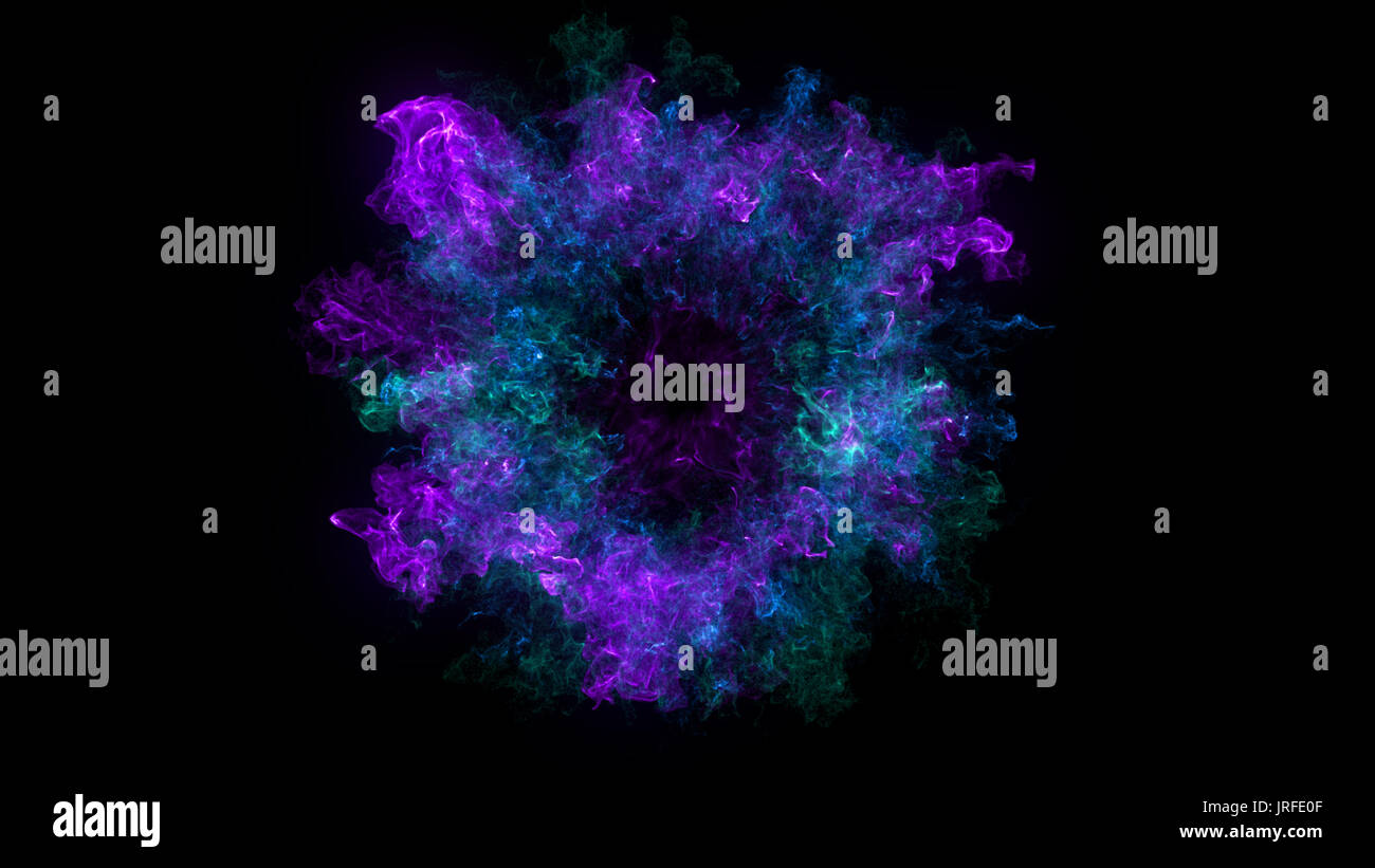 Abstract background with Shockwave explosion on black backdrop. 3d ...