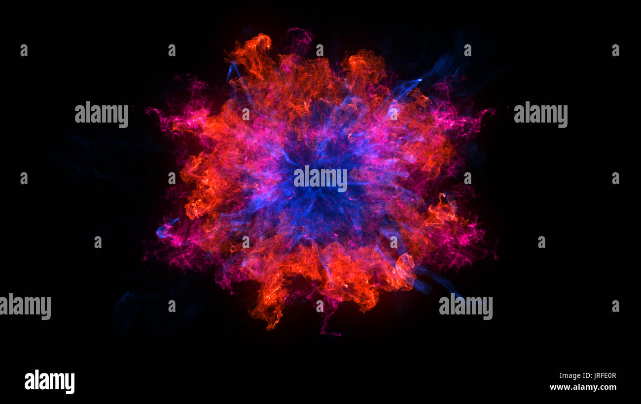Abstract background with Shockwave explosion on black backdrop. 3d ...