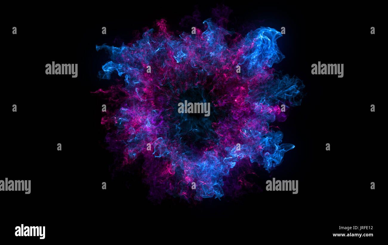 Abstract background with Shockwave explosion on black backdrop. 3d ...