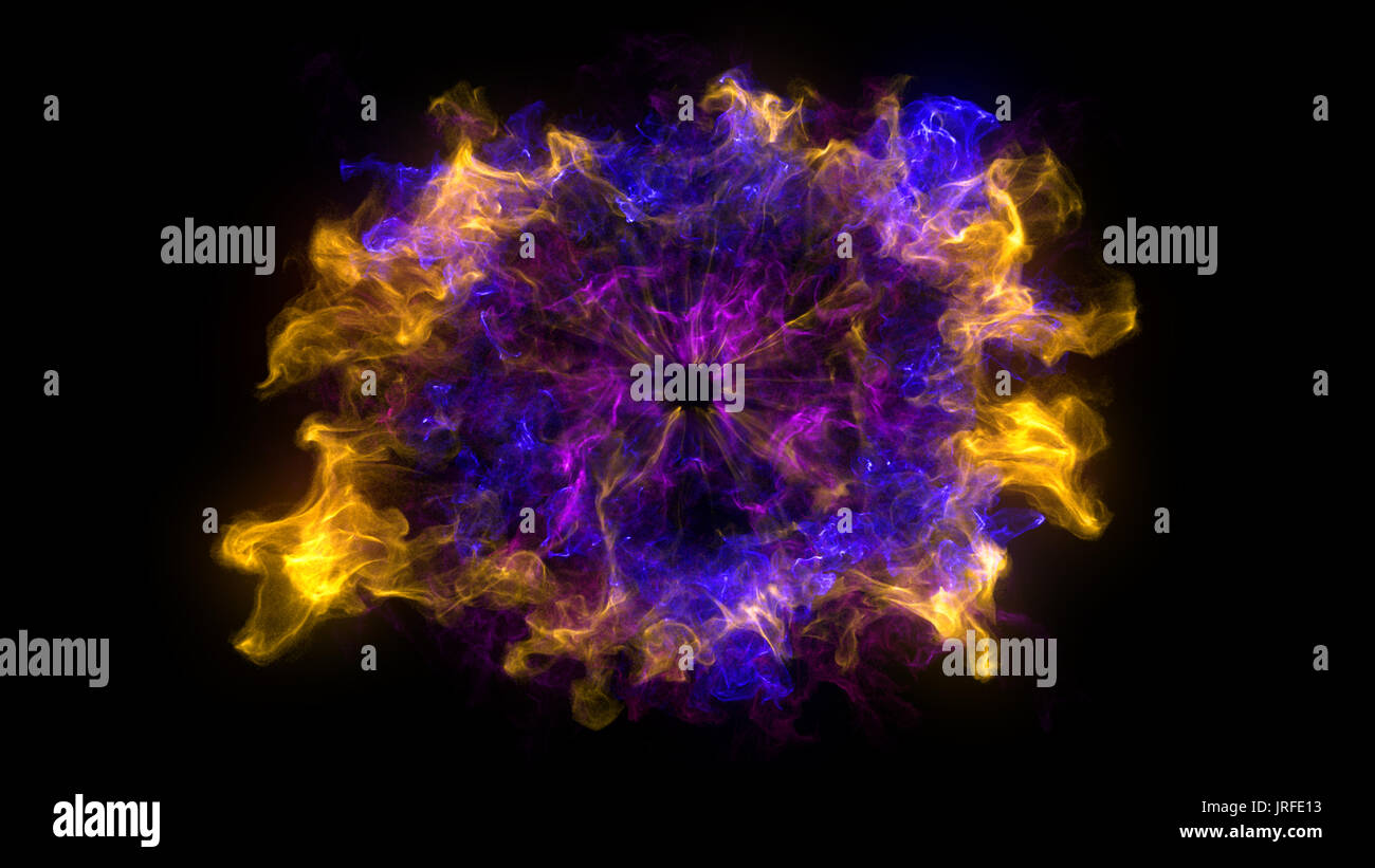 Abstract background with Shockwave explosion on black backdrop. 3d ...