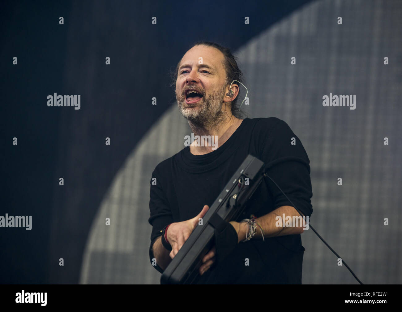 Radiohead perform at Manchester Emirates Stadium Featuring: Radiohead ...