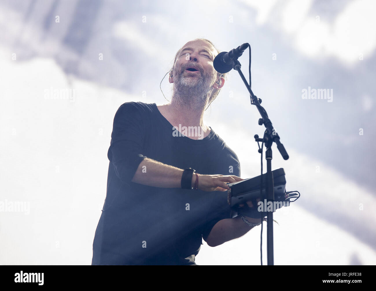 Radiohead perform at Manchester Emirates Stadium Featuring: Radiohead ...