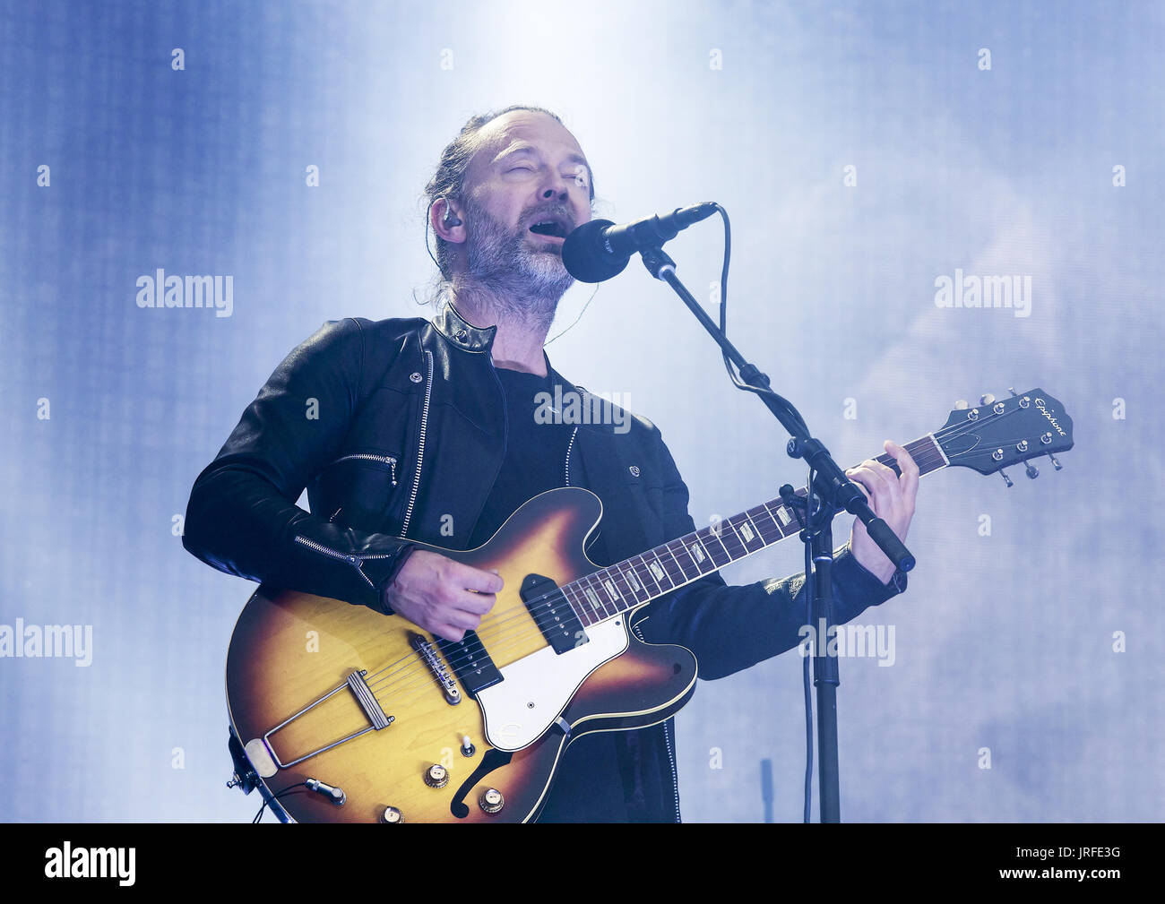 Radiohead perform at Manchester Emirates Stadium Featuring: Radiohead ...