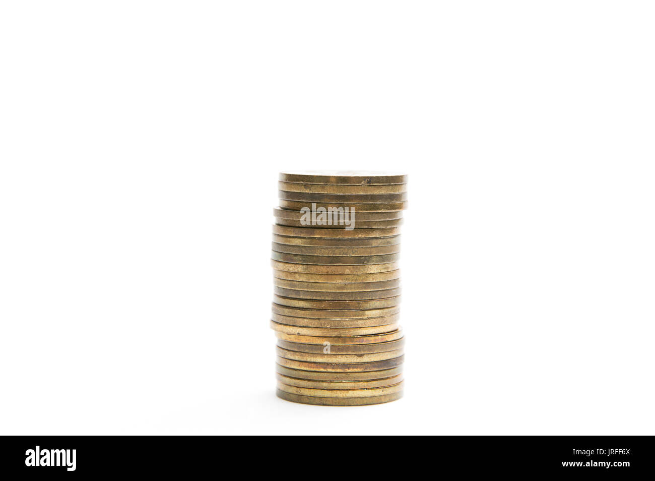 coins on the white background Stock Photo - Alamy