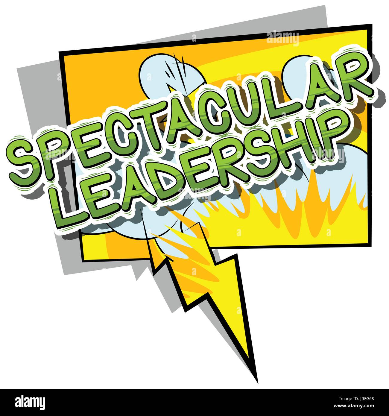 Spectacular Leadership - Comic book style phrase on abstract background ...