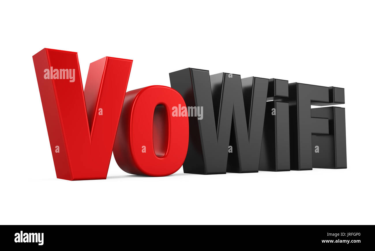 Voice over WiFi Sign Isolated Stock Photo - Alamy
