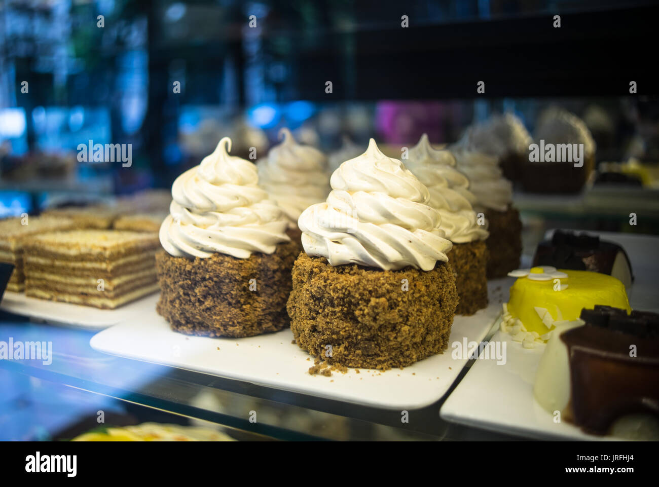 Cakes in a bakery are ready to be bought by someone Stock Photo - Alamy