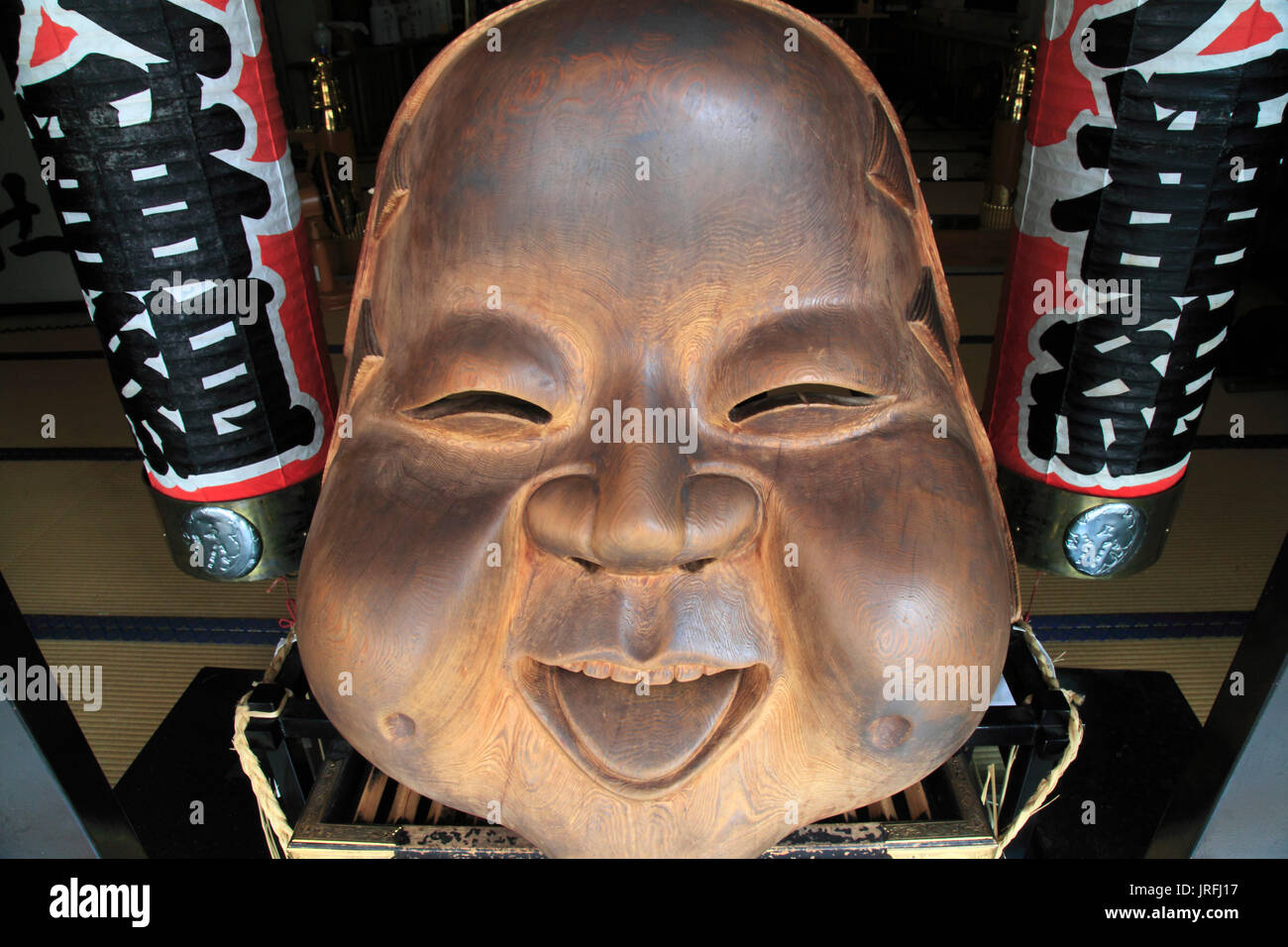 Japan, Tokyo, Asakusa, Ohtori Shrine, Otafuku mask, fertility symbol ...