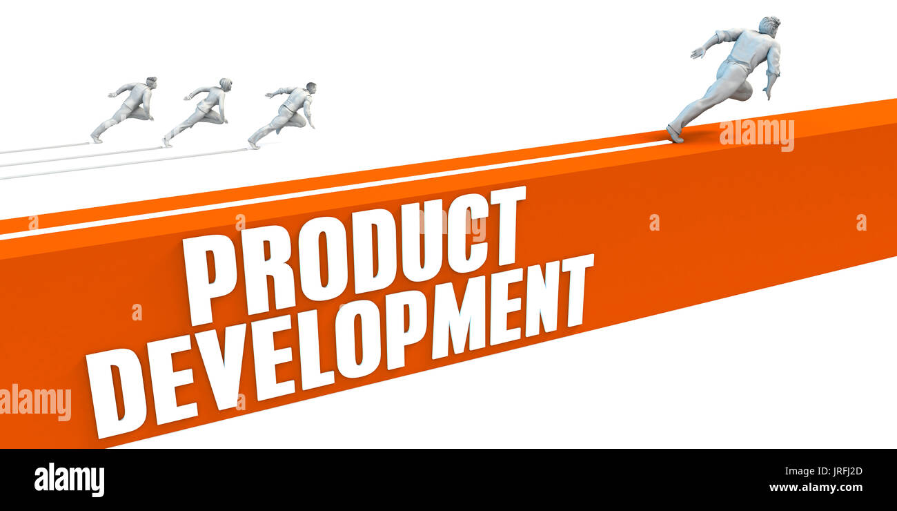 Product Development Express Lane with Business People Running Stock ...