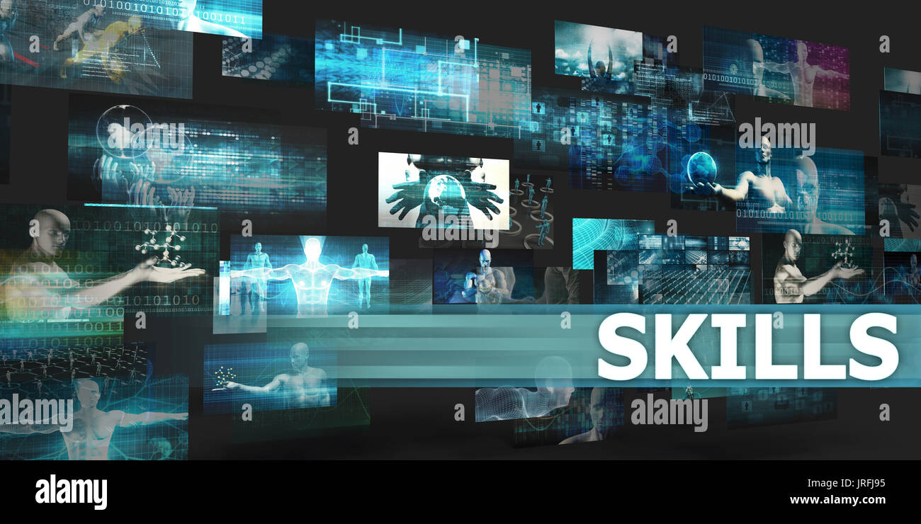 Skills Presentation Background with Technology Abstract Art Stock Photo ...