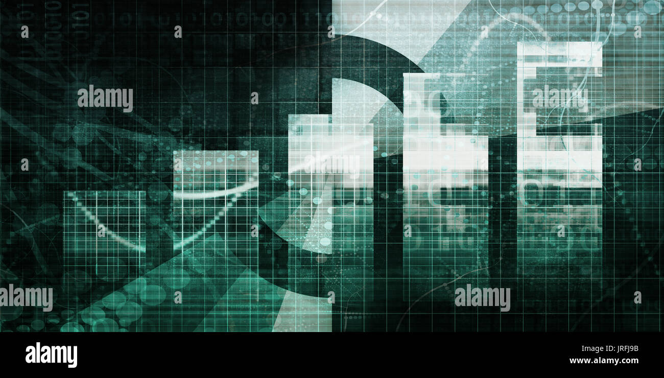 Digital Technology Background with Futuristic Chart Concept Stock Photo ...