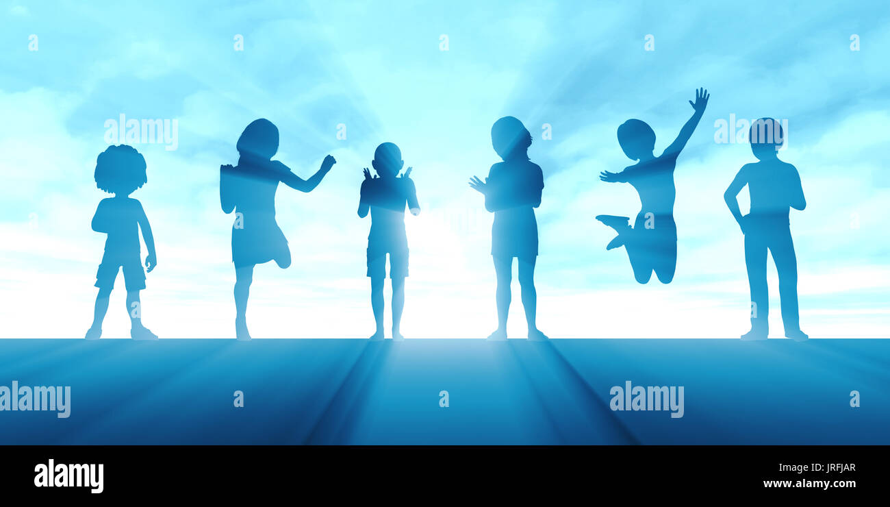 Group of Kids Having Fun as a Abstract Background Stock Photo - Alamy