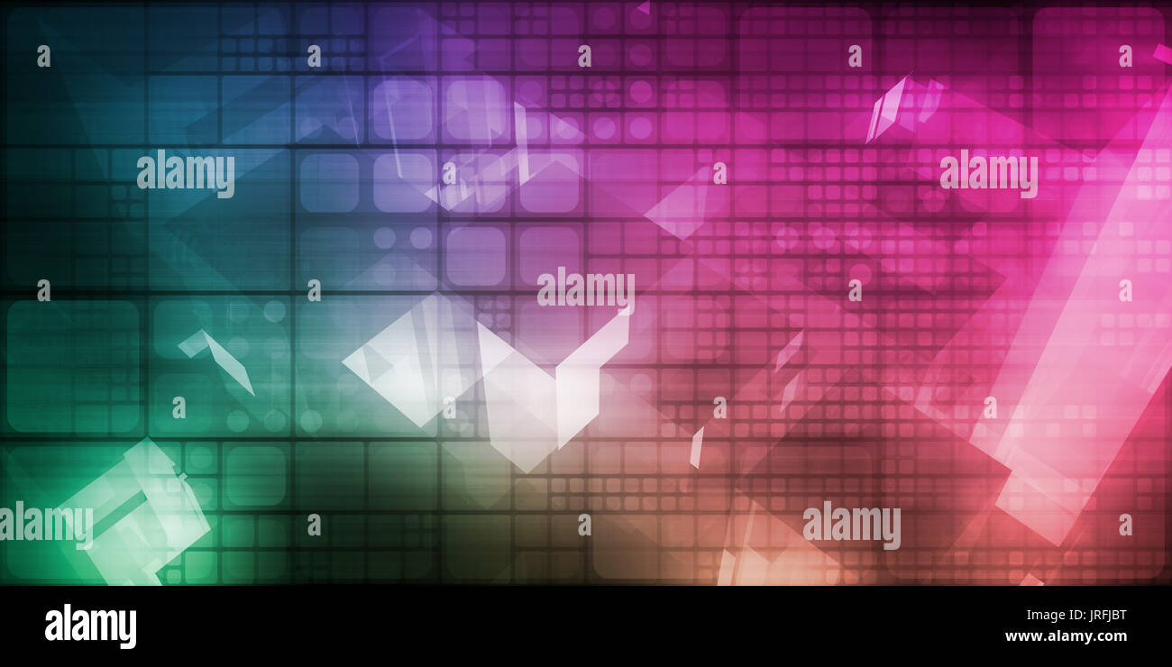 Digital Business World with Moving Data Management Stock Photo - Alamy