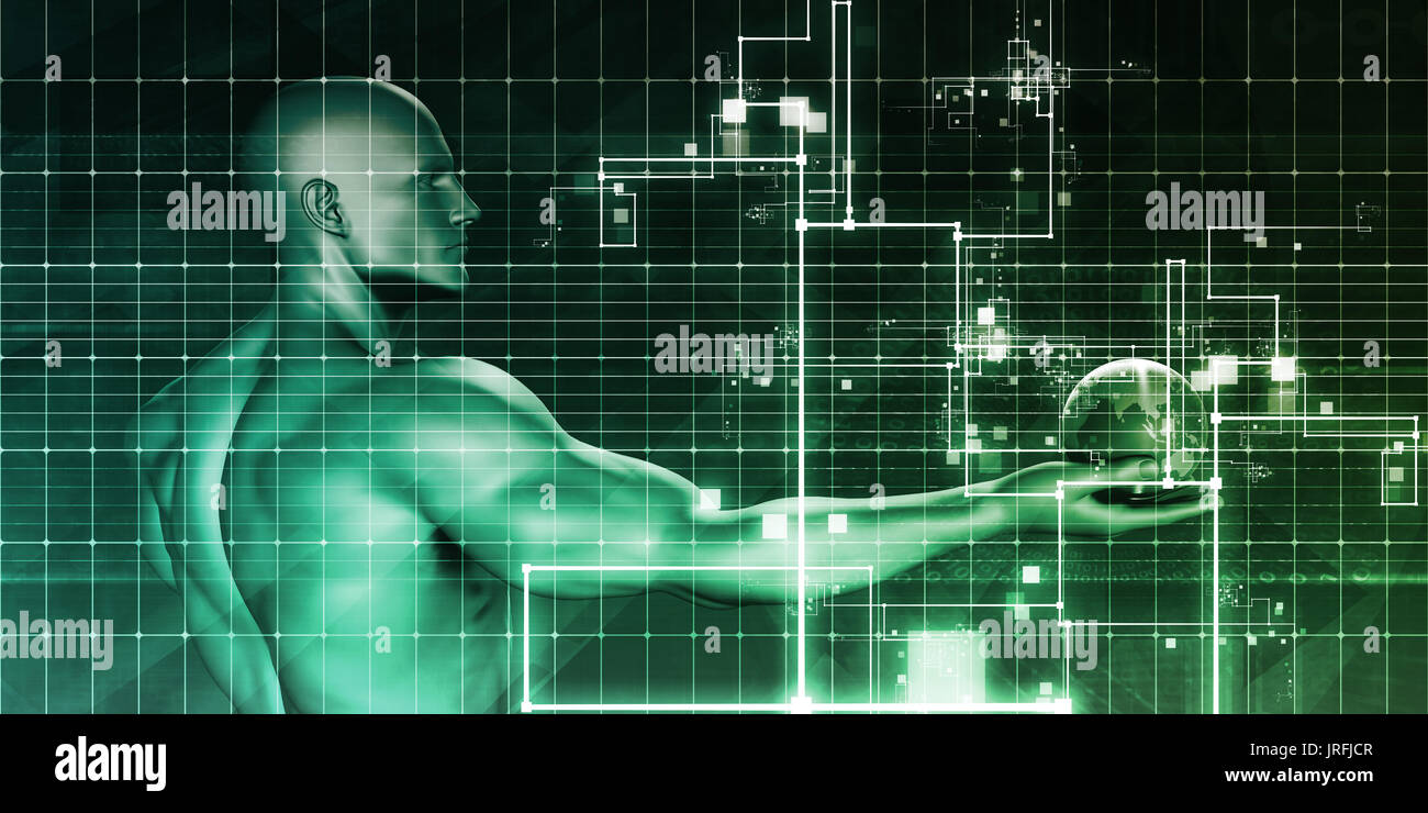 Digital Identity Management as New Technology Art Stock Photo - Alamy