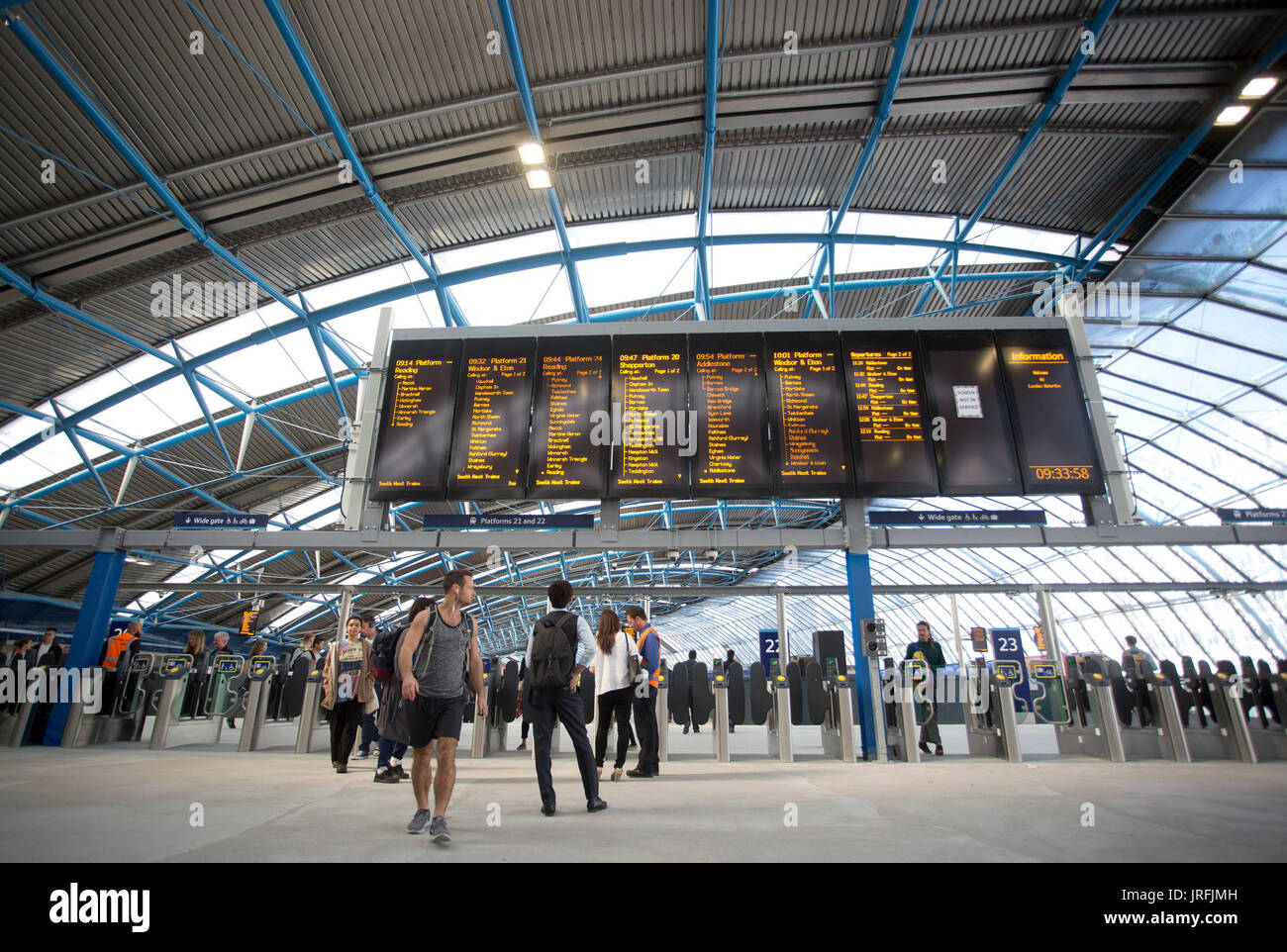 The old Eurostar platforms which are being used as engineering work ...