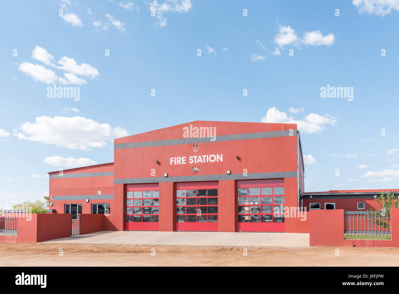 TSUMEB, NAMIBIA - JUNE 20, 2017: The fire station in Tsumeb in the ...