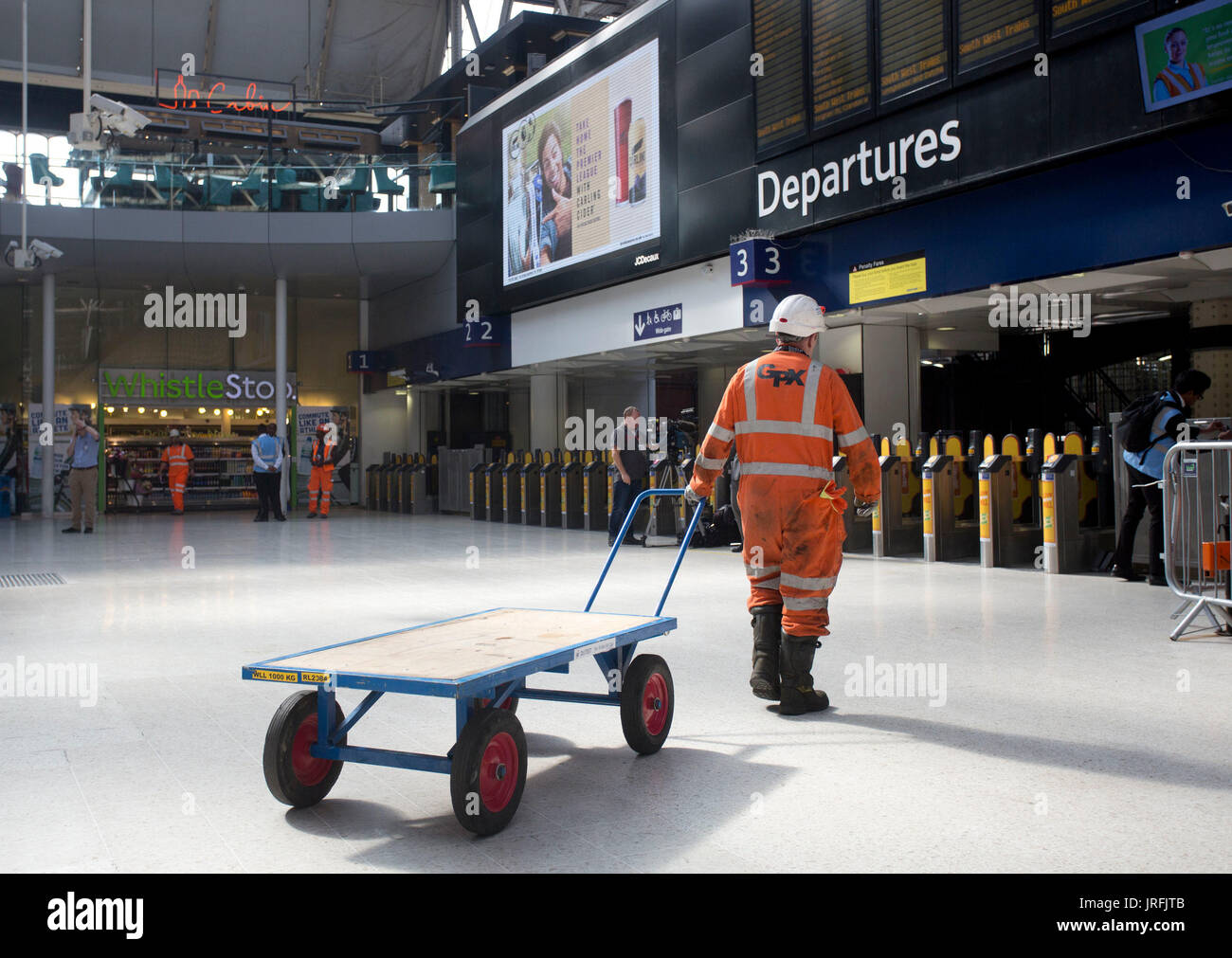 Engineering work begins london waterloo railway station hi-res stock ...